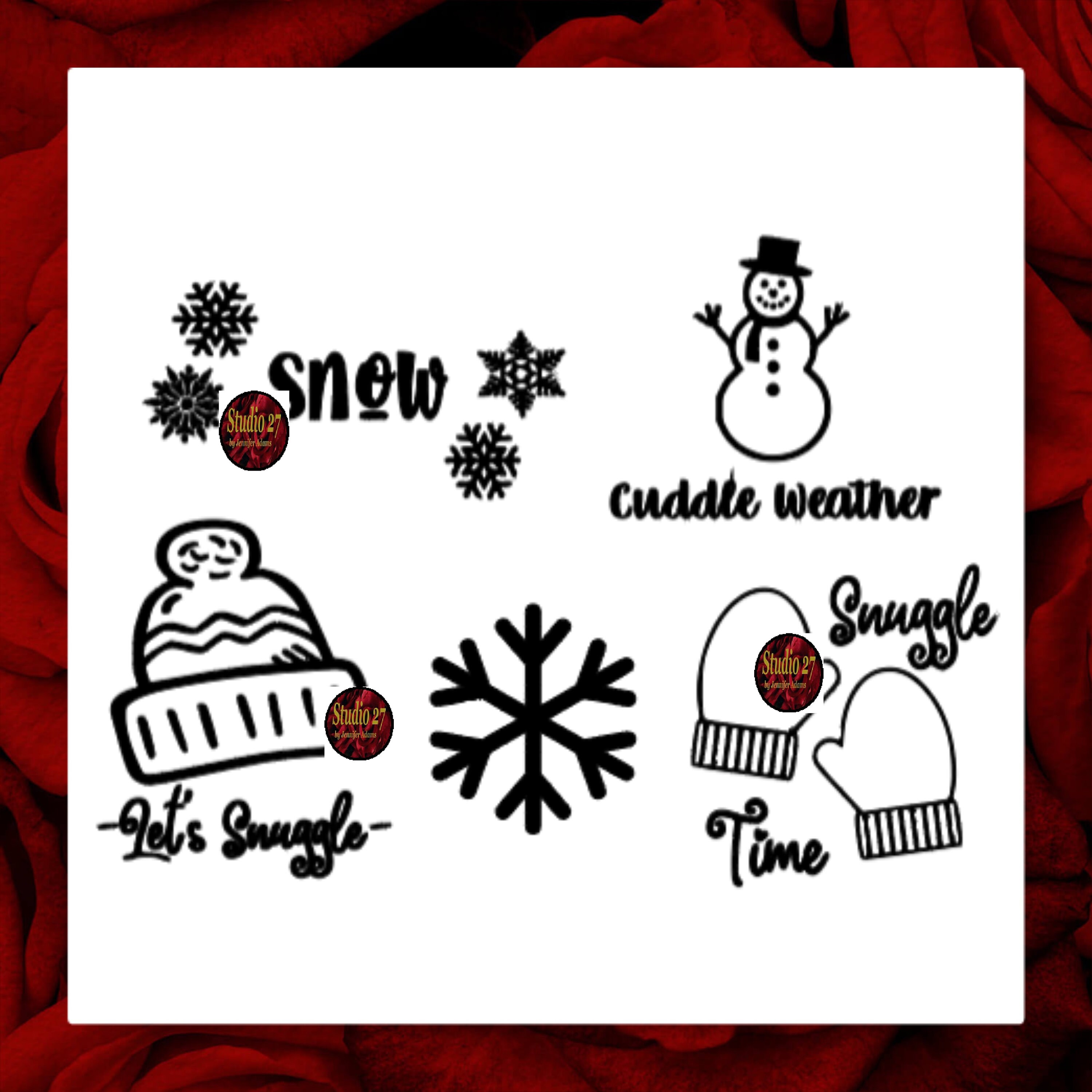 Winter SVG Bundle- Instant Download - Commercial Use Ok - Hat Mittens ...