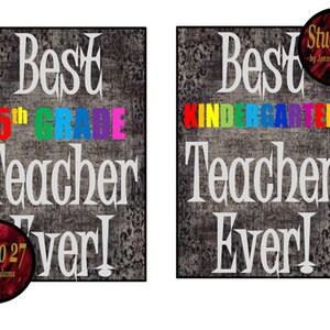 Teacher Appreciation Printable Bundle- INSTANT DOWNLOAD - 1st - 5th ...