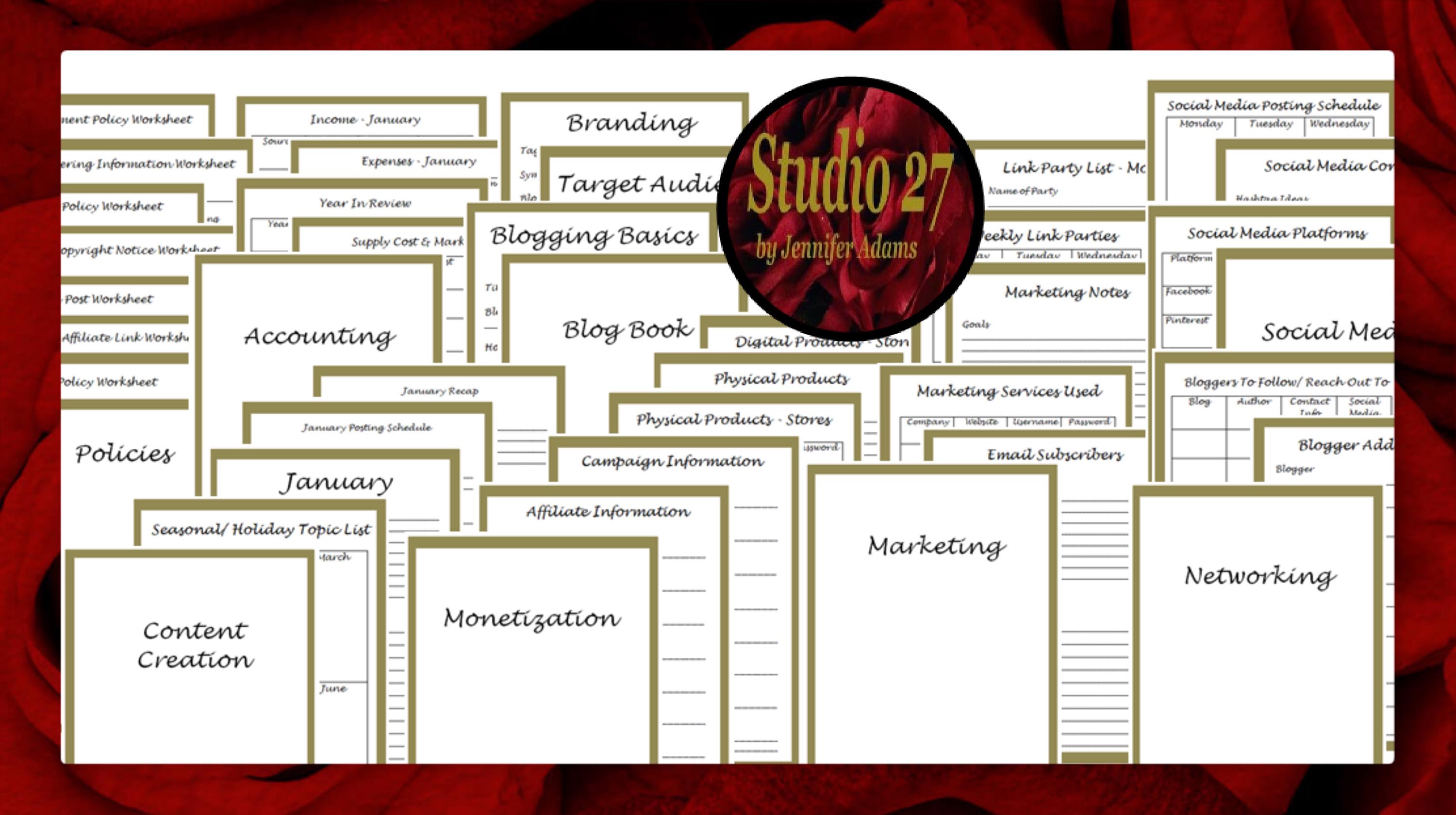 Blog Planner INSTANT DOWNLOAD - Printable - Organizational Worksheet ...