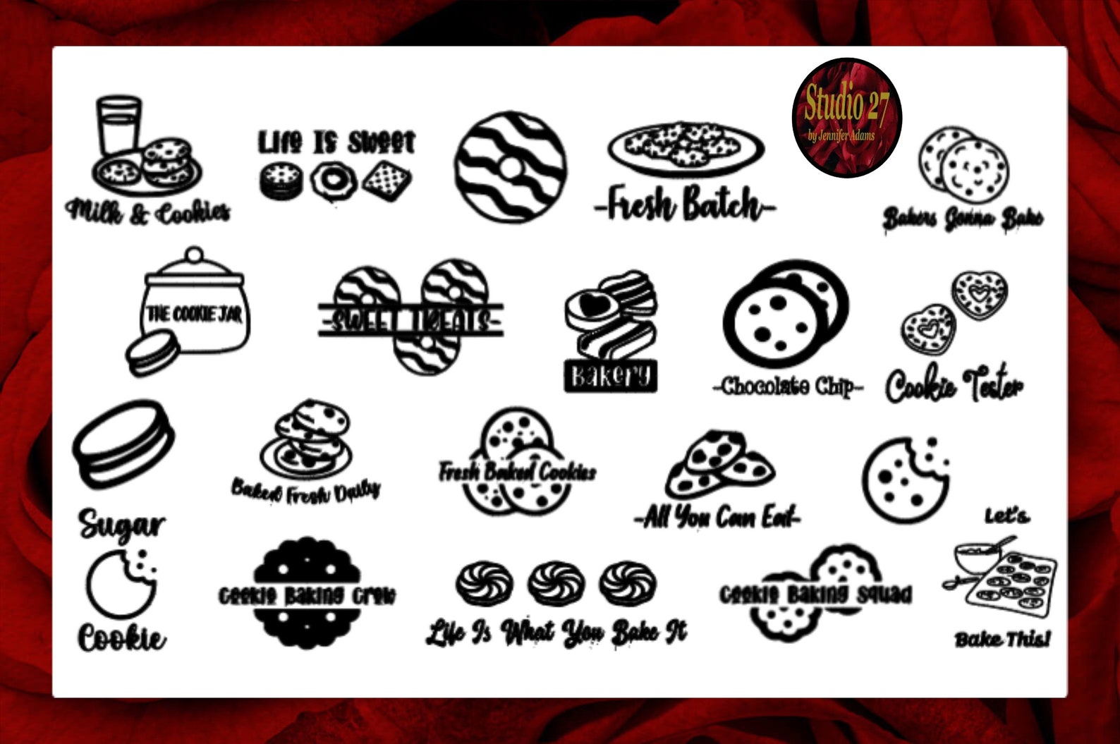 Cookie SVG Bundle- Instant Download - Commercial Use Ok - Chocolate ...