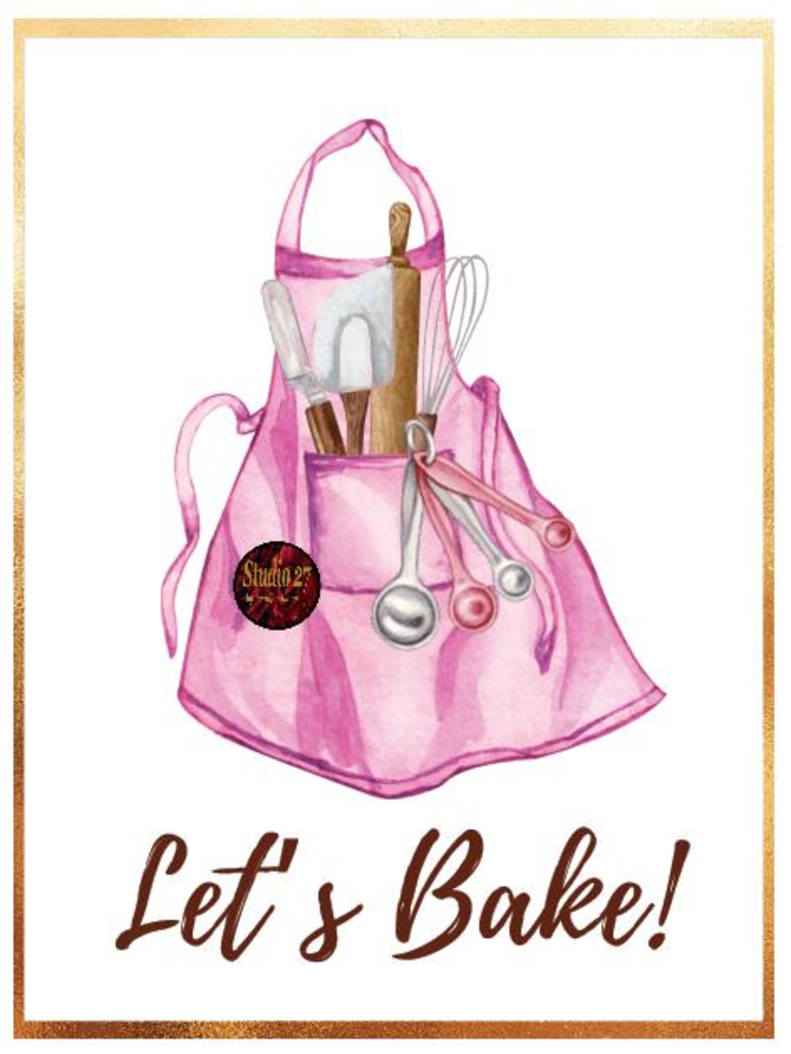 Baking Art - INSTANT DOWNLOAD - Wall Poster Printable - Kitchen Pantry ...