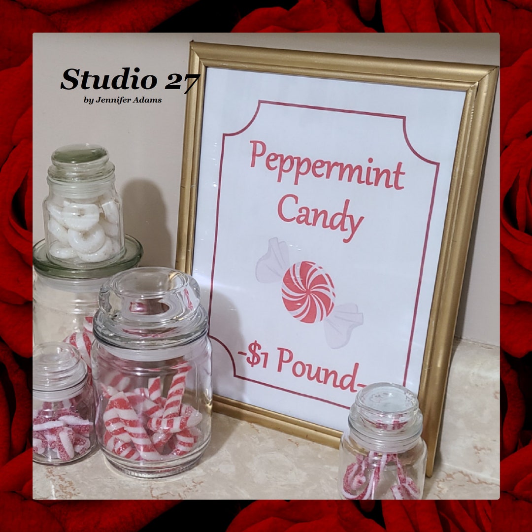 Christmas Art INSTANT DOWNLOAD Printable Peppermint Candy Winter ...