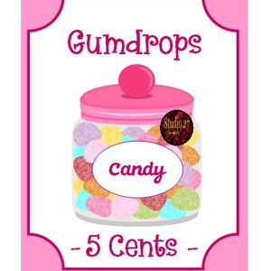 Christmas Art INSTANT DOWNLOAD Printable Gumdrops Pink Winter Holiday ...