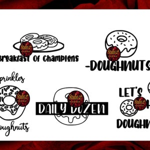 Doughnut SVG Bundle- Instant Download - Commercial Use Ok - Kitchen ...