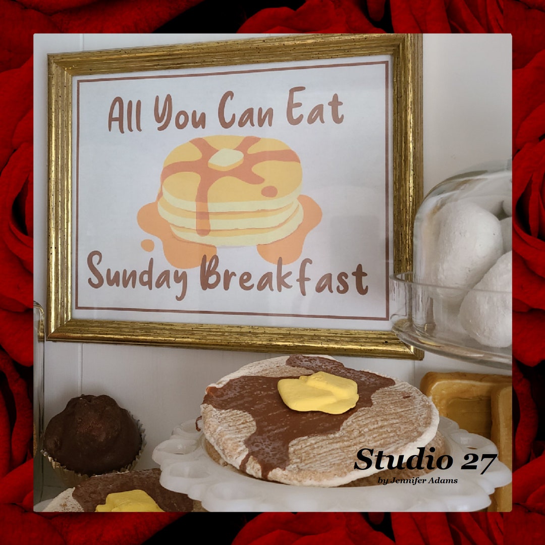 Breakfast Art INSTANT DOWNLOAD - Printable - All You Can Eat Sunday ...