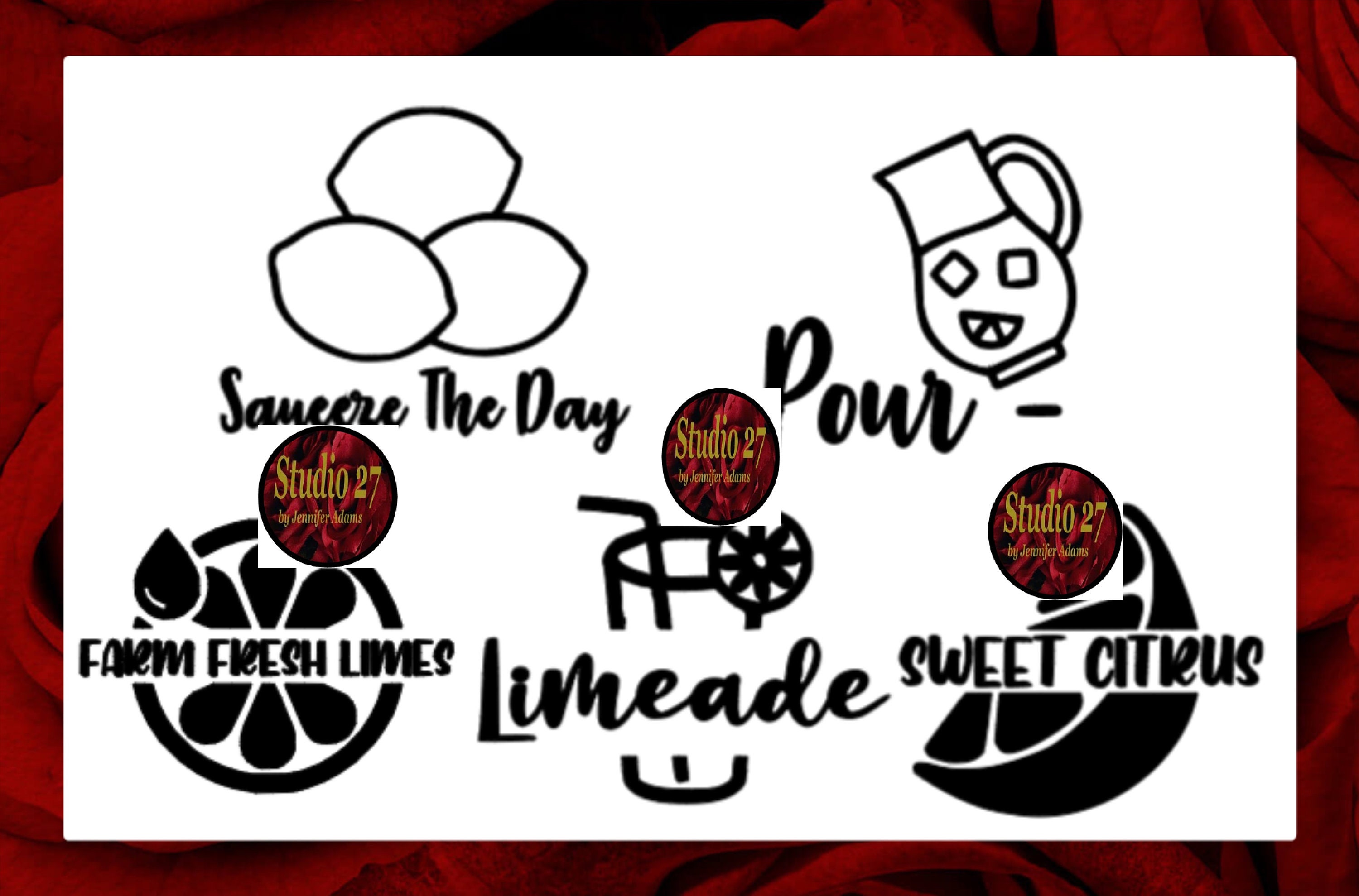 Summer Citrus SVG Bundle Orange Lemon Lime Instant Download Commercial ...