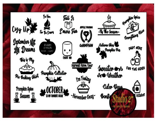 Fall Fun SVG Bundle- Instant Download - Commercial Use Ok - Autumn ...