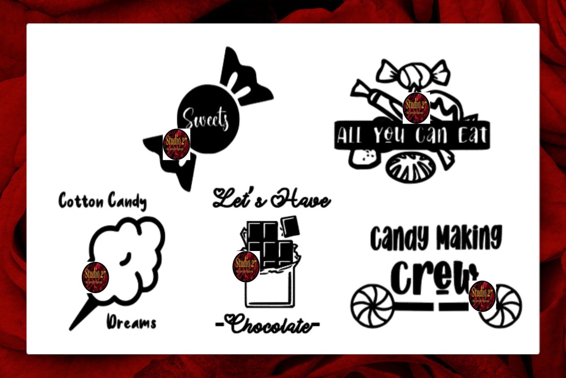 Candy SVG Bundle Instant Download Commercial Use Ok - Etsy