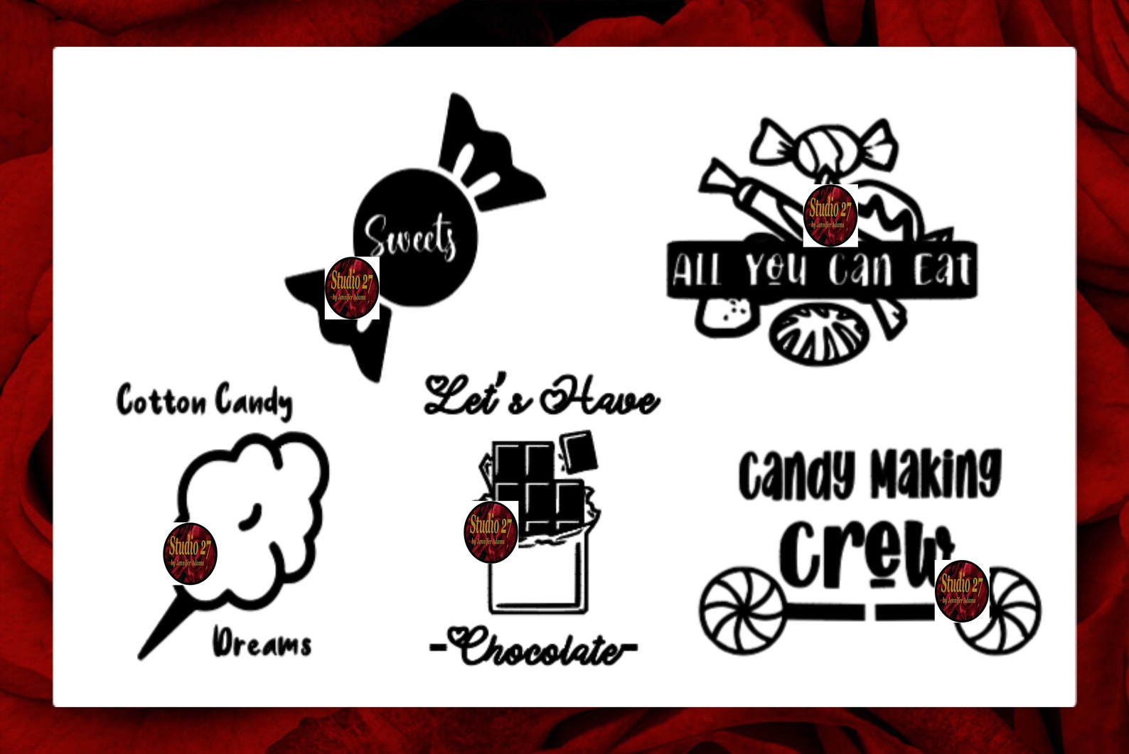 Candy SVG Bundle- Instant Download - Commercial Use Ok - Lollipop ...