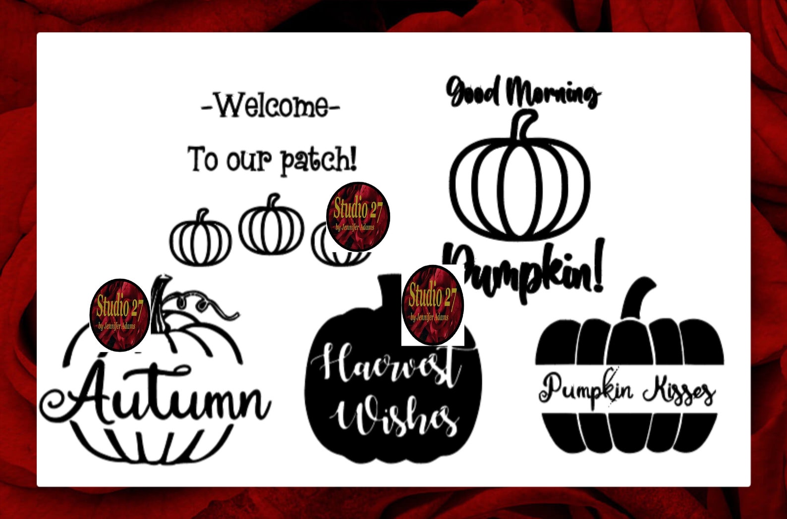 Fall Pumpkin SVG Bundle- Instant Download - Commercial Use Ok - Autumn ...