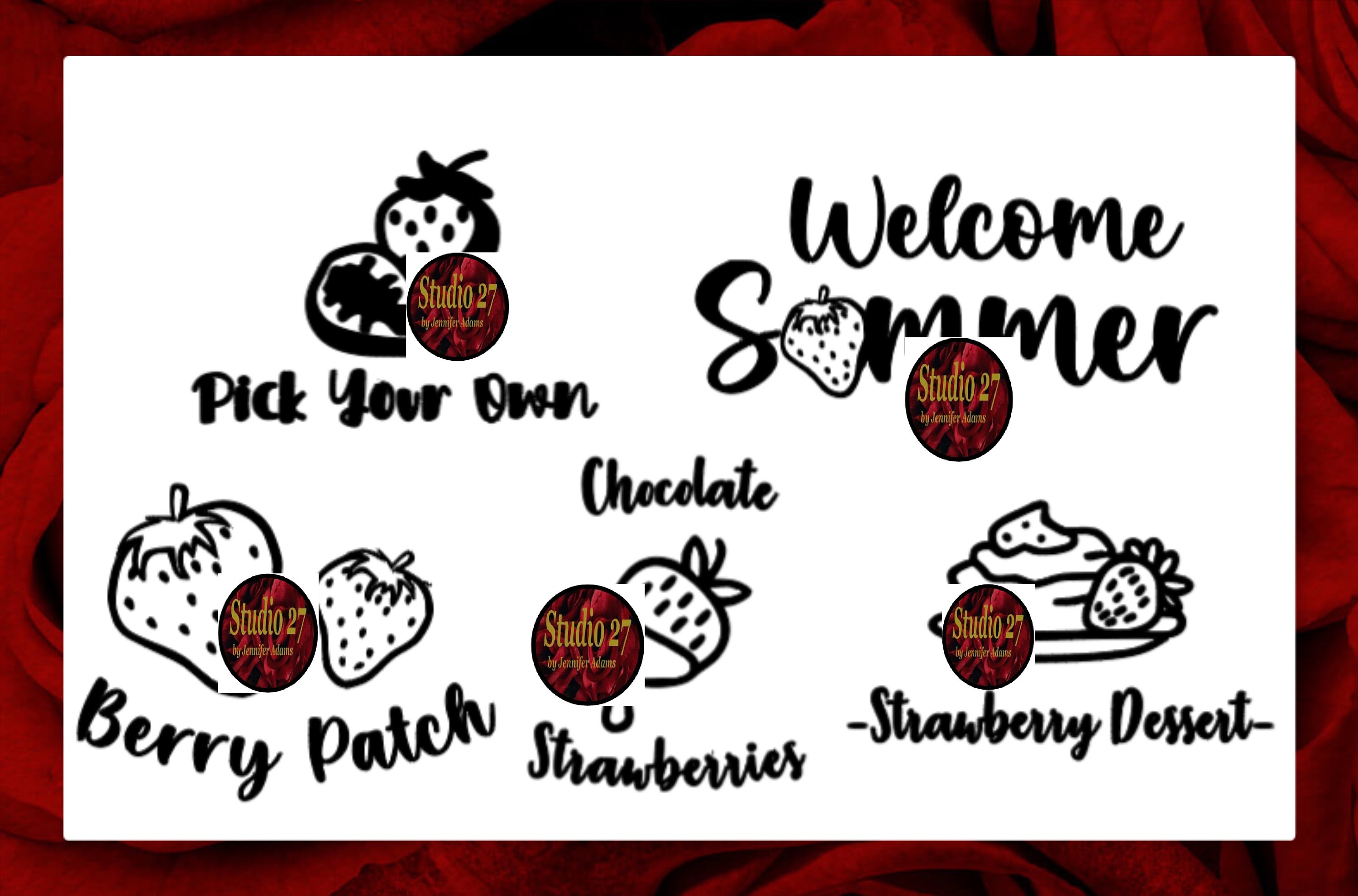 Summer Strawberry SVG Bundle - Instant Download - Commercial Use Ok - Etsy