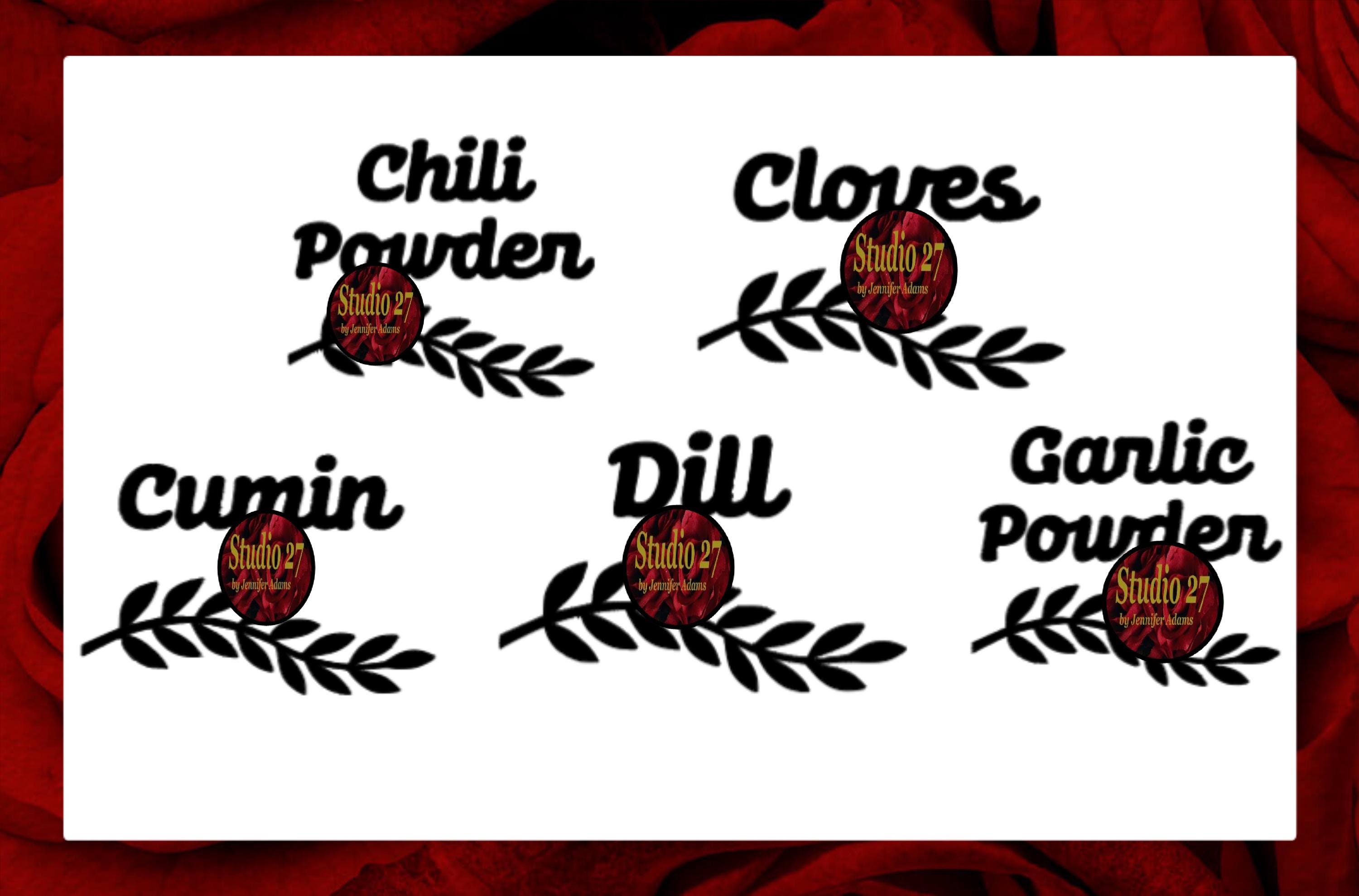 Spice Rack Labels SVG Bundle- Instant Download - Commercial Use Ok - Etsy