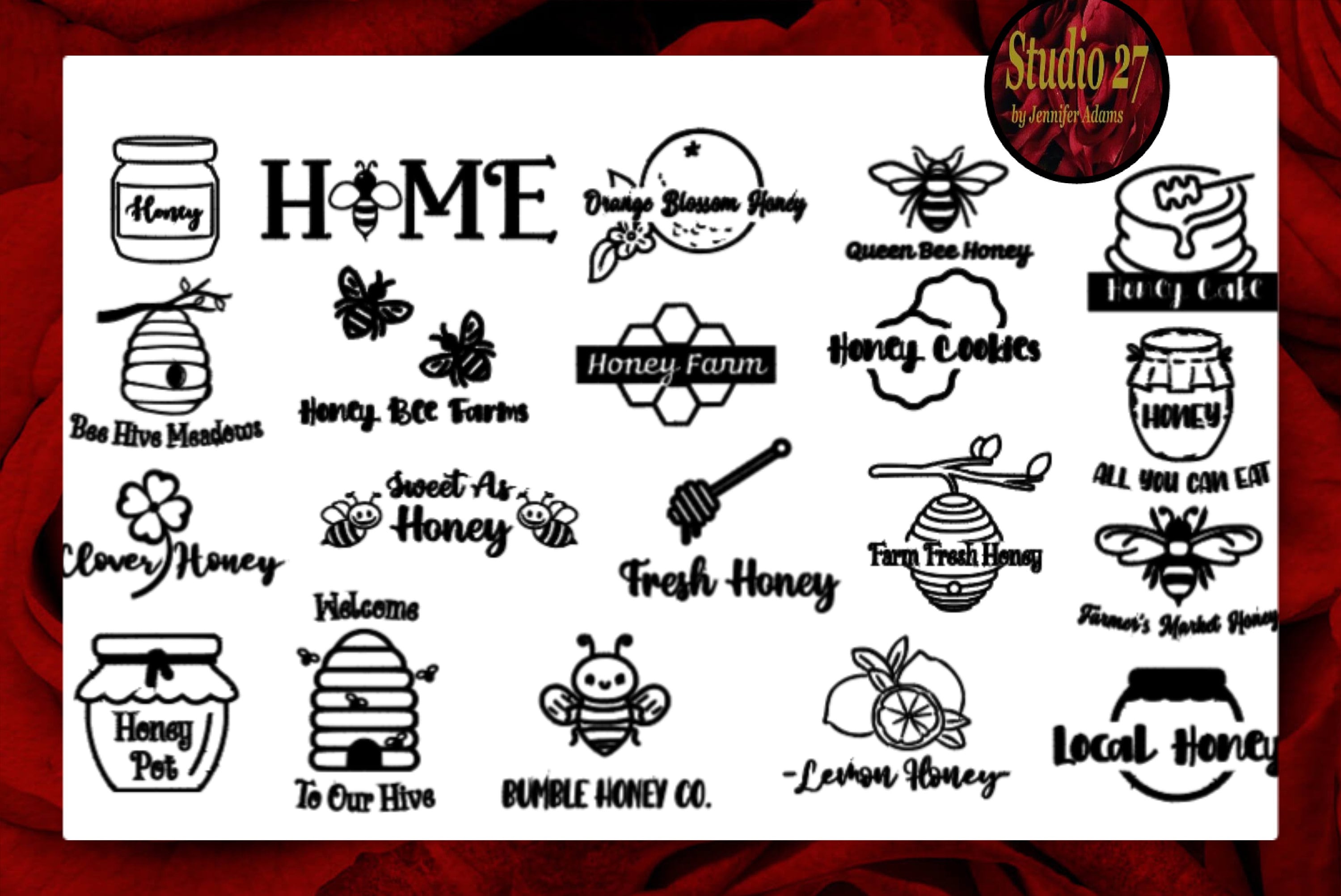 Honey SVG Bundle- Instant Download - Commercial Use Ok - Kitchen Pantry ...