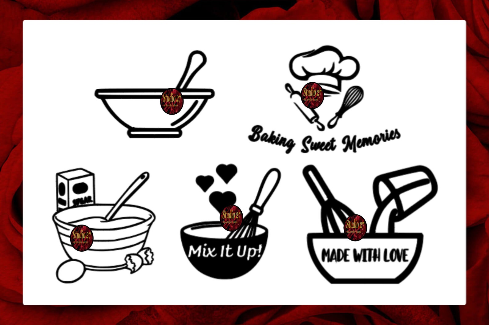 Baking SVG Bundle: Bakery Confectionary Designs (digital Download ...