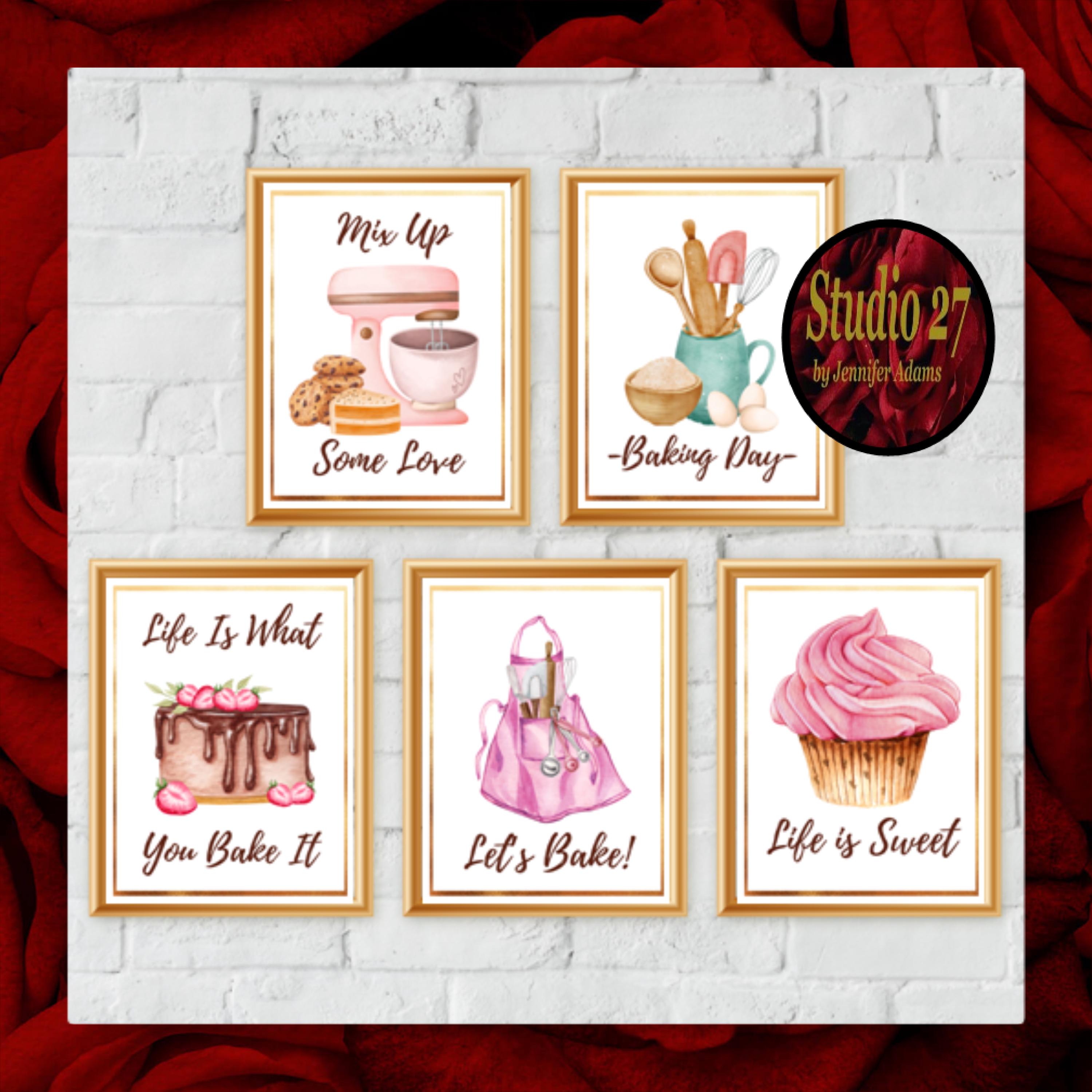 Baking Art - INSTANT DOWNLOAD - Wall Poster Printable - Kitchen Pantry ...