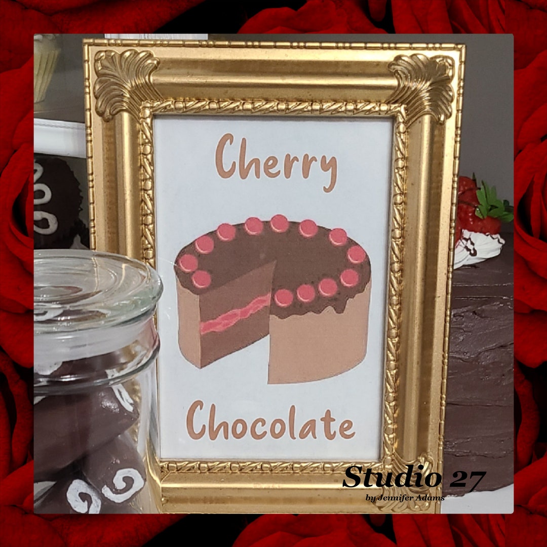Bakery Art INSTANT DOWNLOAD - Printable - Cherry Chocolate Layer Cake ...