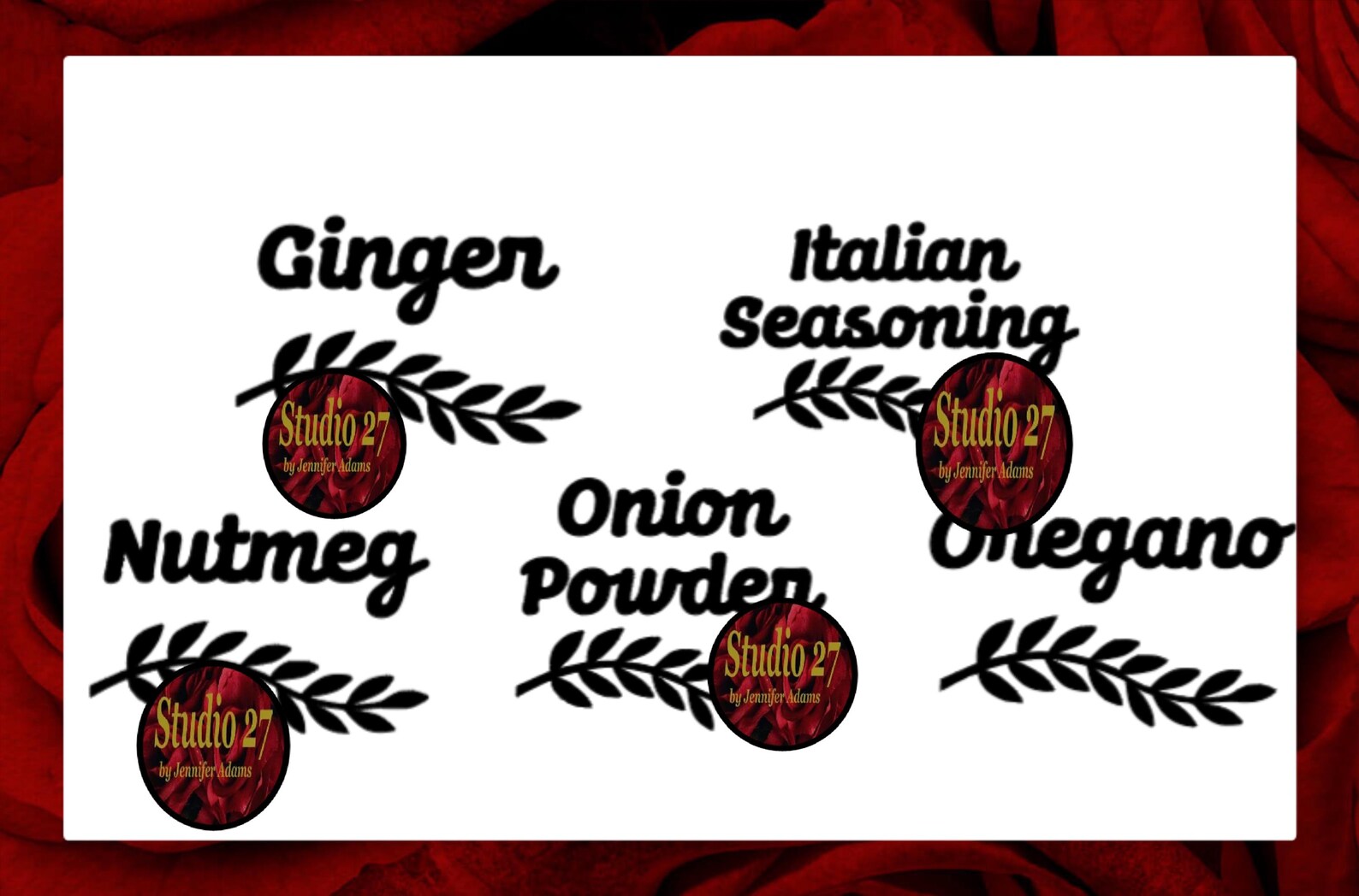 Spice Rack Labels SVG Bundle- Instant Download - Commercial Use Ok - Etsy