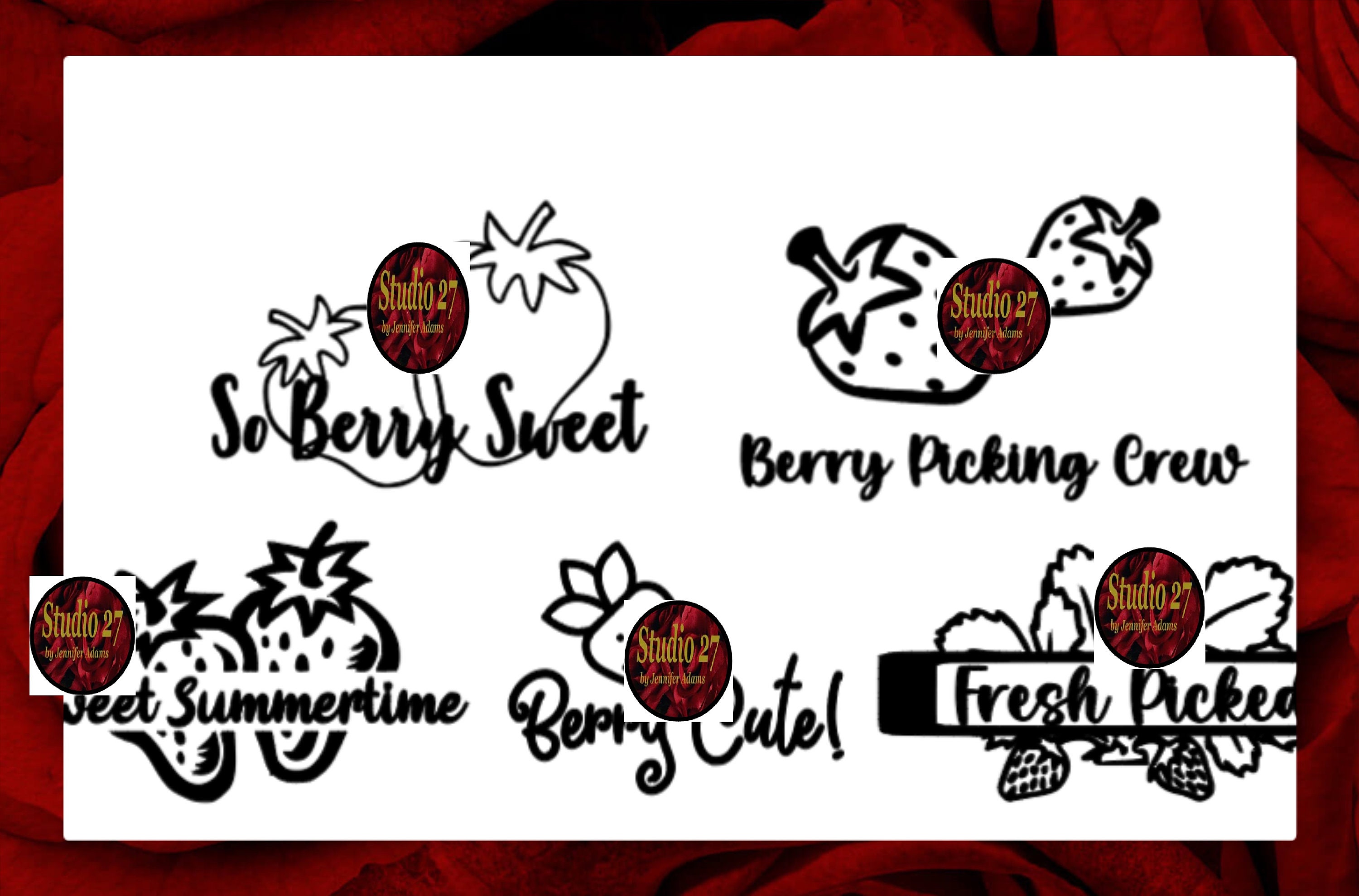 Summer Strawberry SVG Bundle - Instant Download - Commercial Use Ok - Etsy