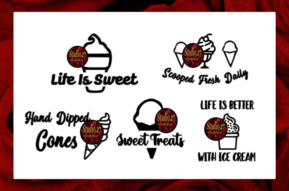 Ice Cream SVG Bundle- Instant Download - Commercial Use Ok - Kitchen ...