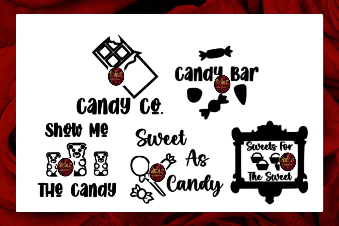 Candy SVG Bundle Instant Download Commercial Use Ok - Etsy