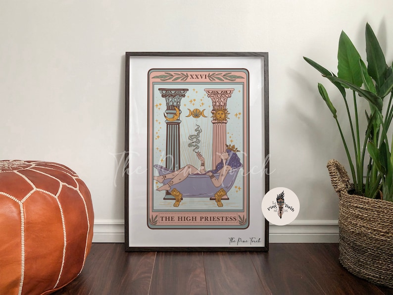 The High Priestess Tarot Framed Print the High Priestess - Etsy