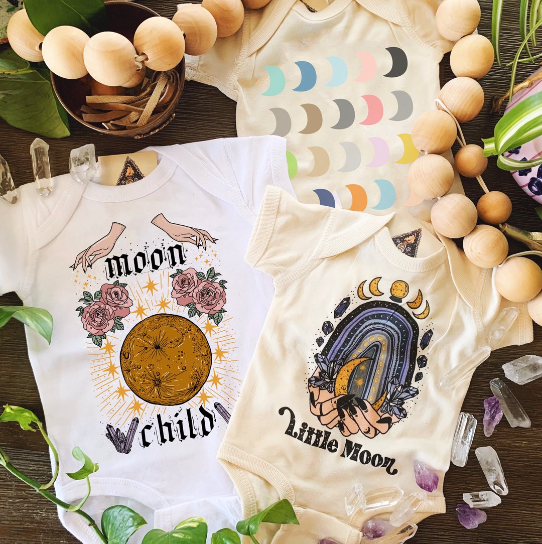 Moon Child Bundle Gift Set, Moon Child Little Moon Witchy Baby, Moon ...
