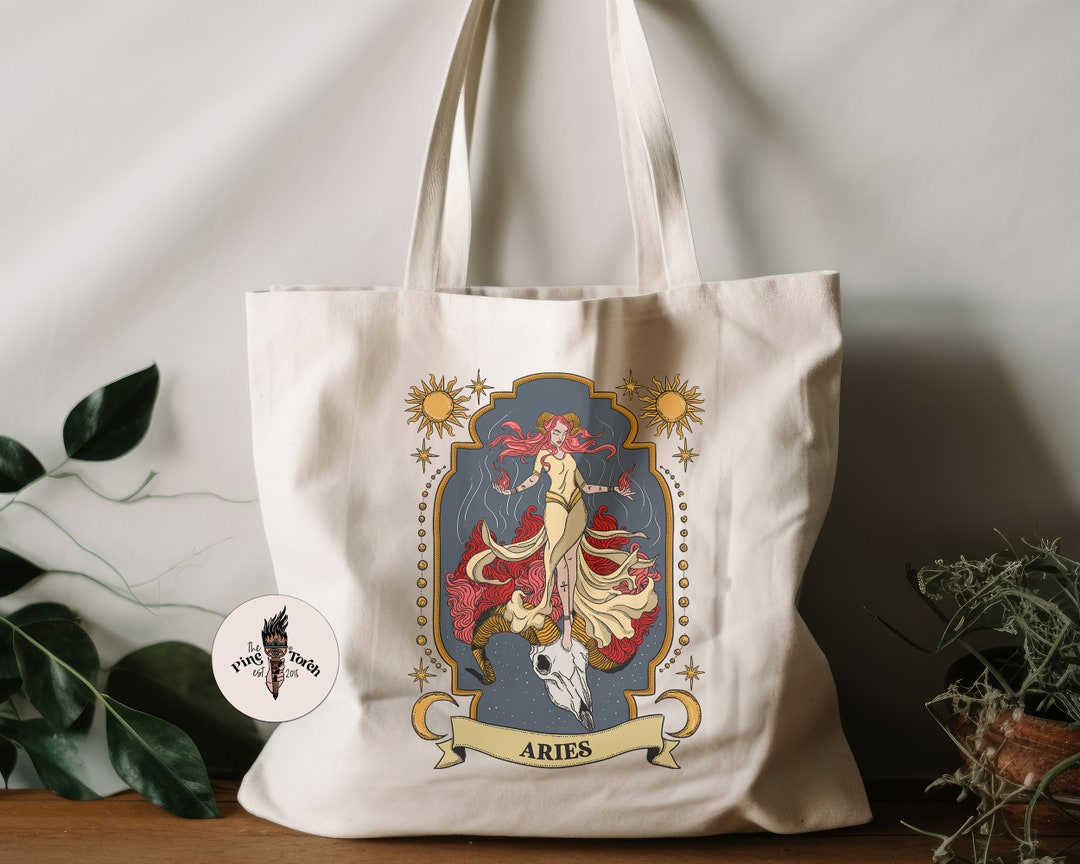 Aries Zodiac Jumbo Tote, Extra Large Zodiac Grocery Tote, Zodiac Aries ...