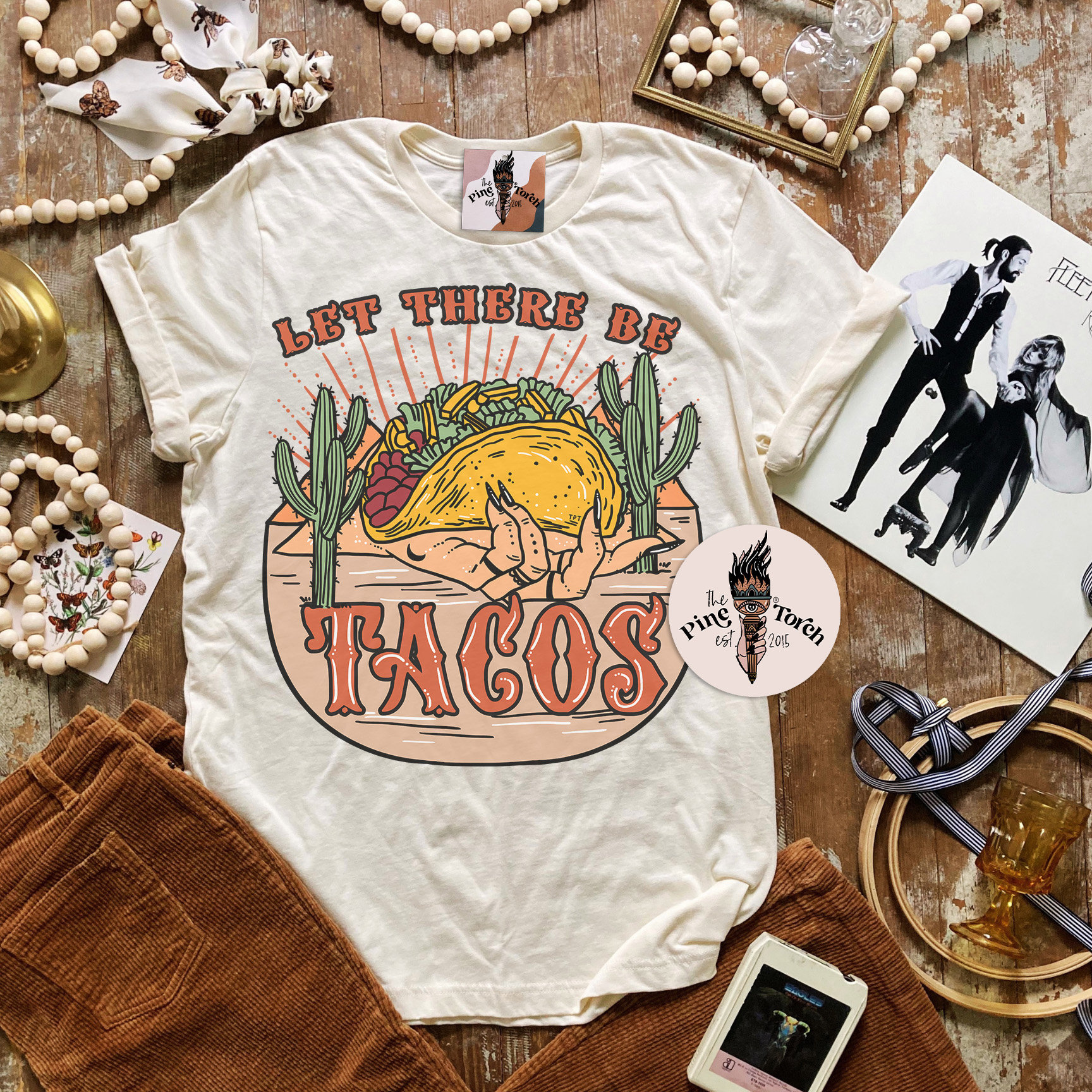Funny Retro Taco Shirt, Let There Be Tacos Tee, Witchy Taco Shirt, Taco ...