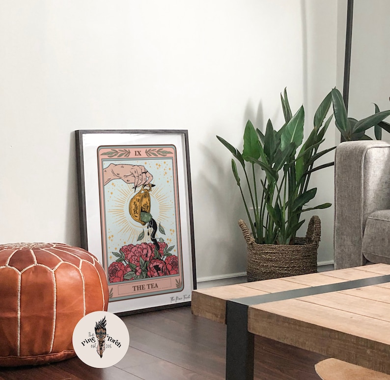 The Tea Tarot Framed Print the Tea Tarot Card Poster the Tea - Etsy