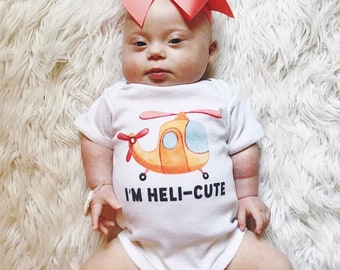 Helicopter Baby Gift Heli Cute Kids Tee Helicopter Theme | Etsy