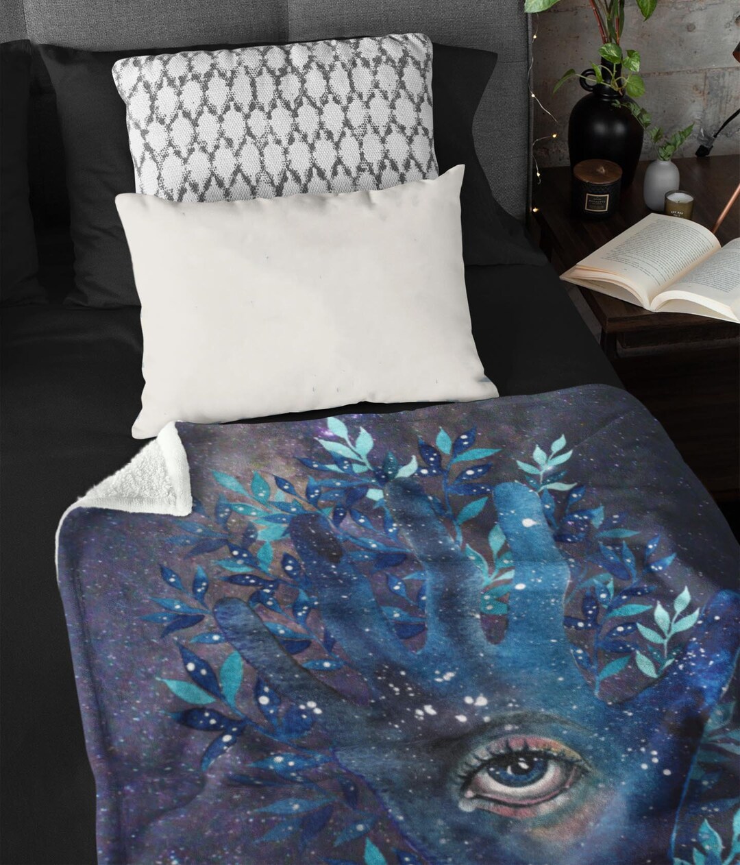 Indigo Child Hamsa Hand Cosmic Large Soft Fleece Blanket - Etsy