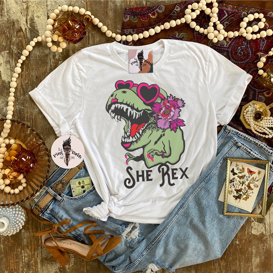 Girl Dinosaur Shirt, She T Rex Dinosaur Shirt, T-rex Dinosaur Shirt ...