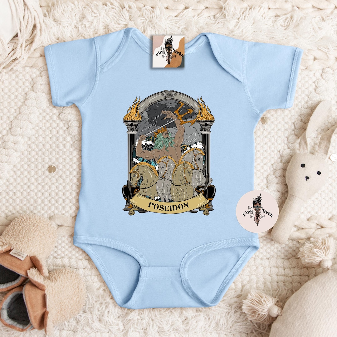 Poseidon Greek God Bodysuit, Poseidon Baby Bodysuit, Poseidon Greek God ...