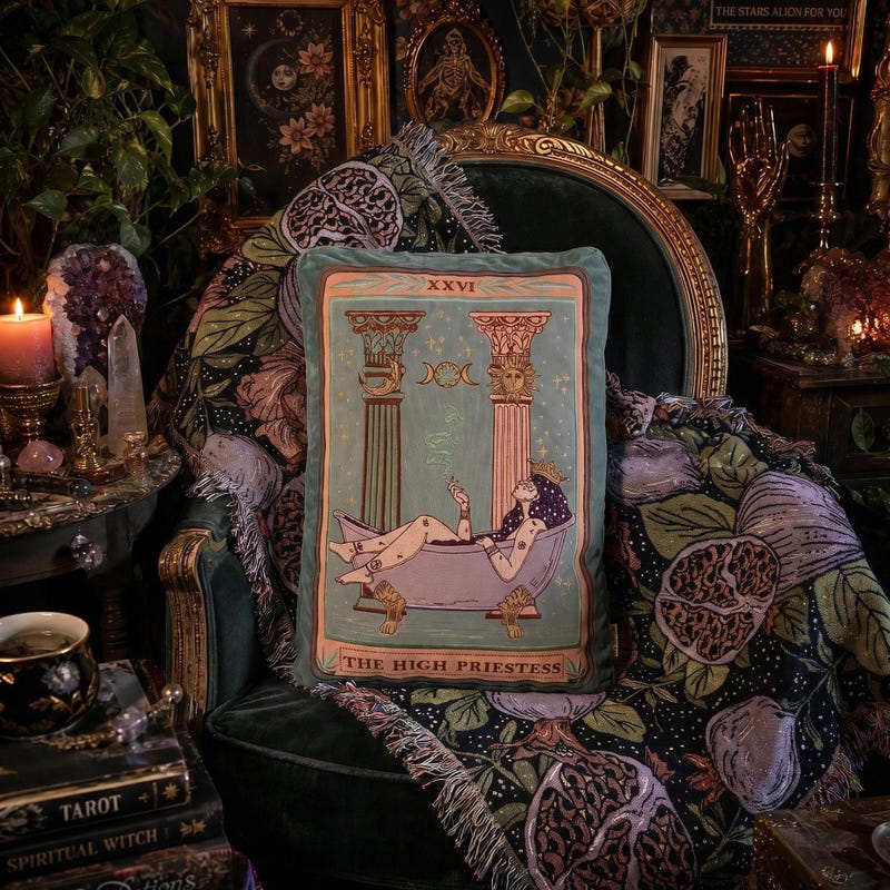 Tarot Cards Throw Pillow - Etsy