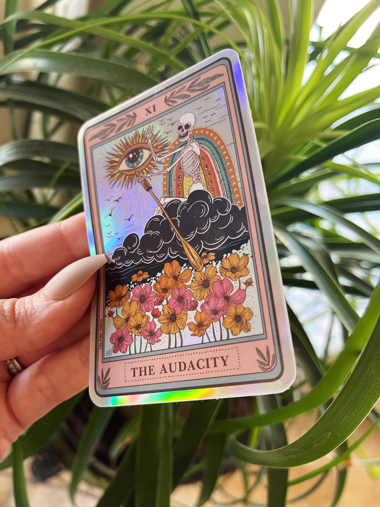 The Audacity Tarot Card Holographic Sticker Audacity Tarot - Etsy