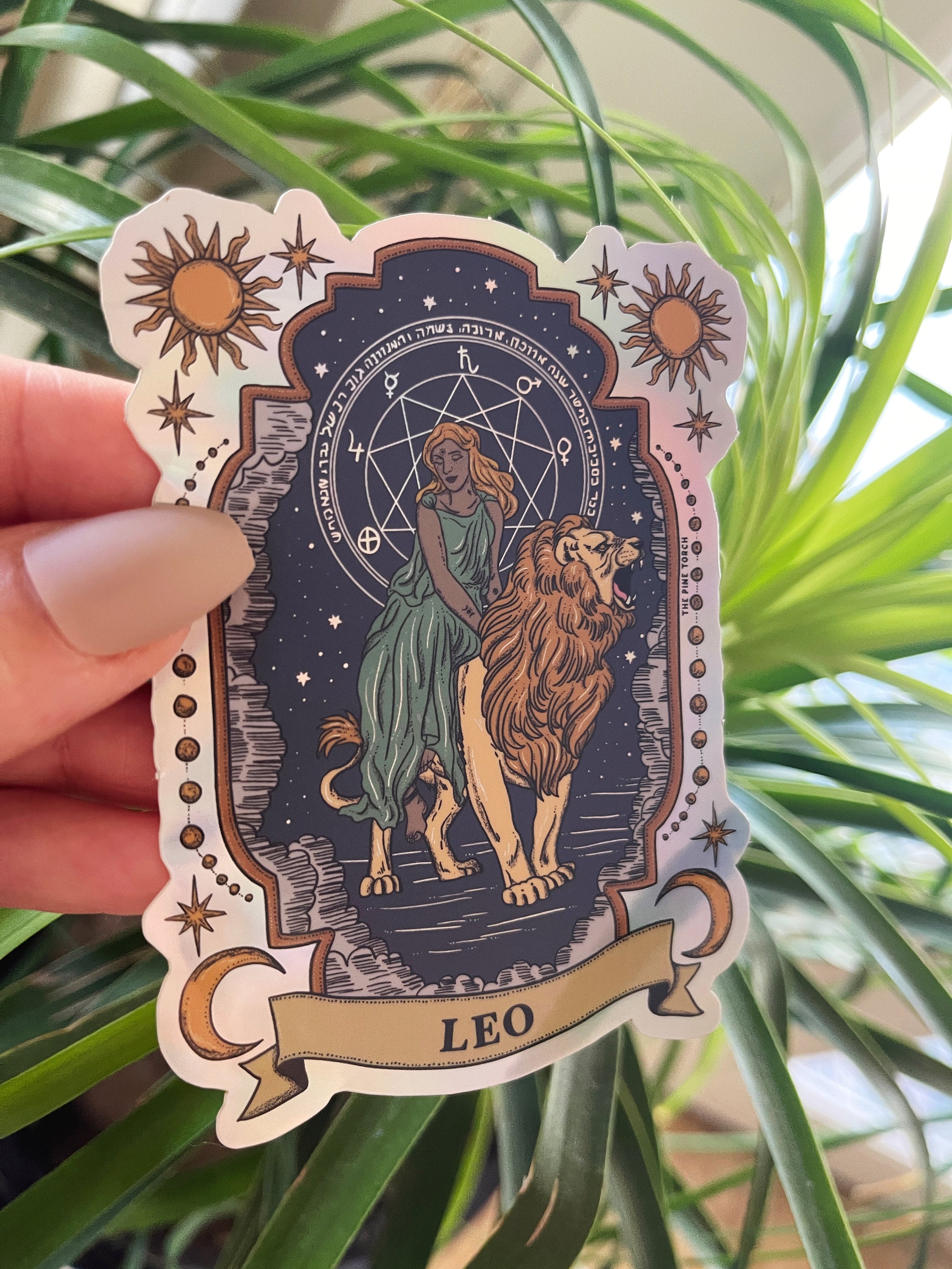 Leo Zodiac Holographic Sticker, Leo Zodiac Sticker, Waterproof Tarot ...