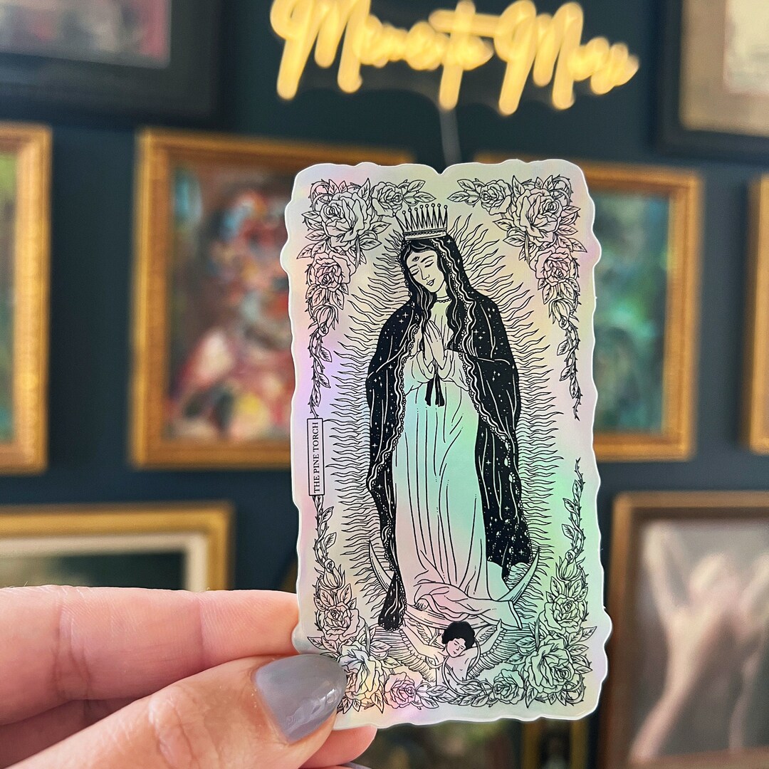 Virgin Mary Guadalupe Vinyl Waterproof Sticker, Virgin Mary Sticker ...