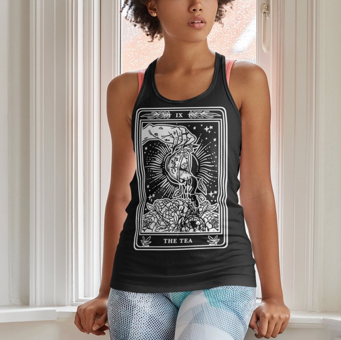 The Tea Tarot Card Tank Witchy Tea Cup Tarot Card Tank the | Etsy