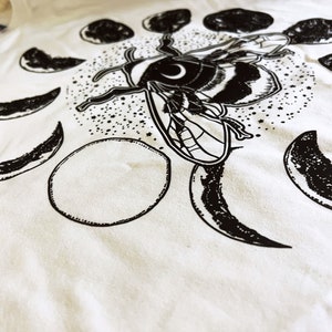 Mystical Moon Bee Shirt, Mystical Bee Shirt, Moon Phases Bee Shirt ...