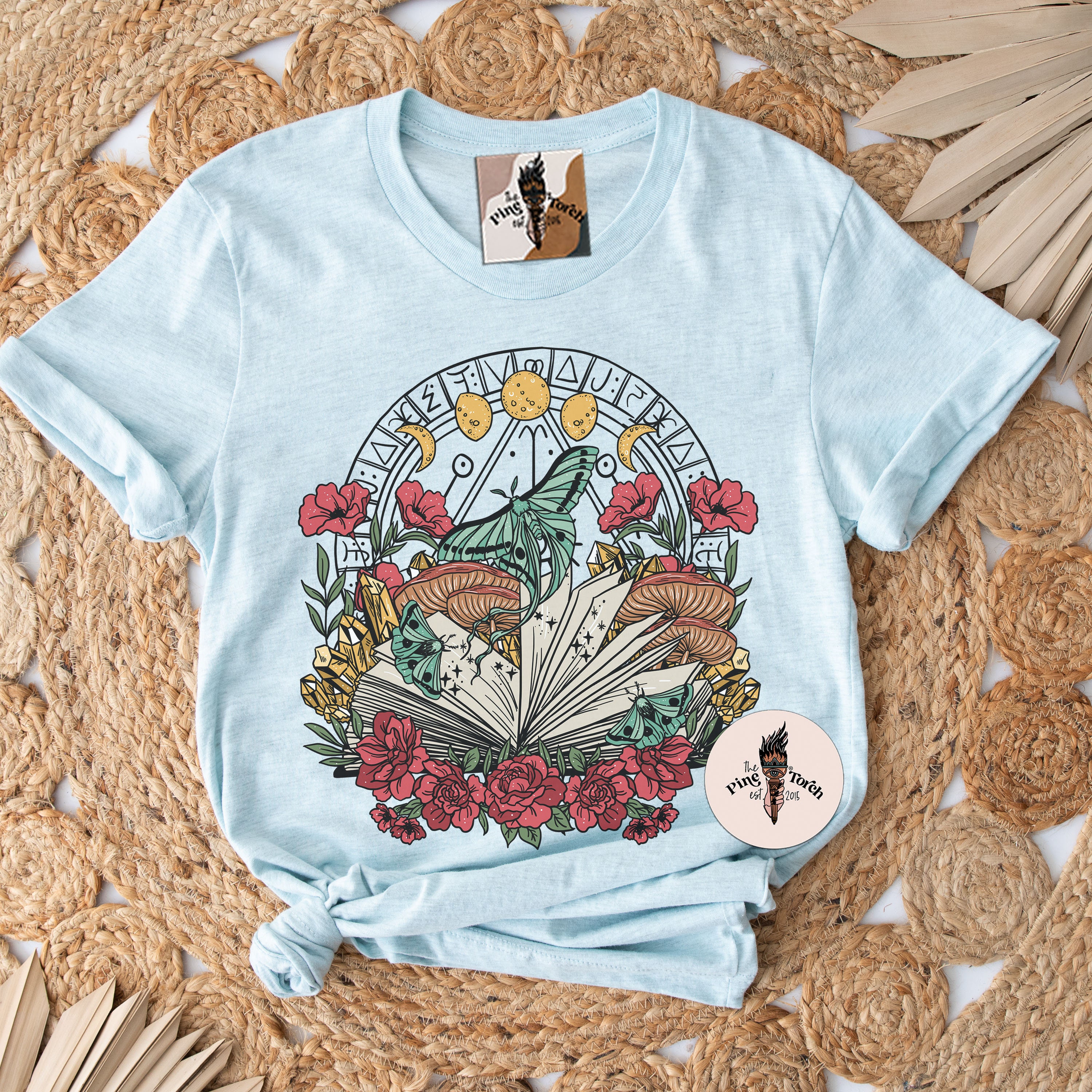Witchy Book Shirt, Mystical Moth Book Shirt, Reader Librarian Witchy ...