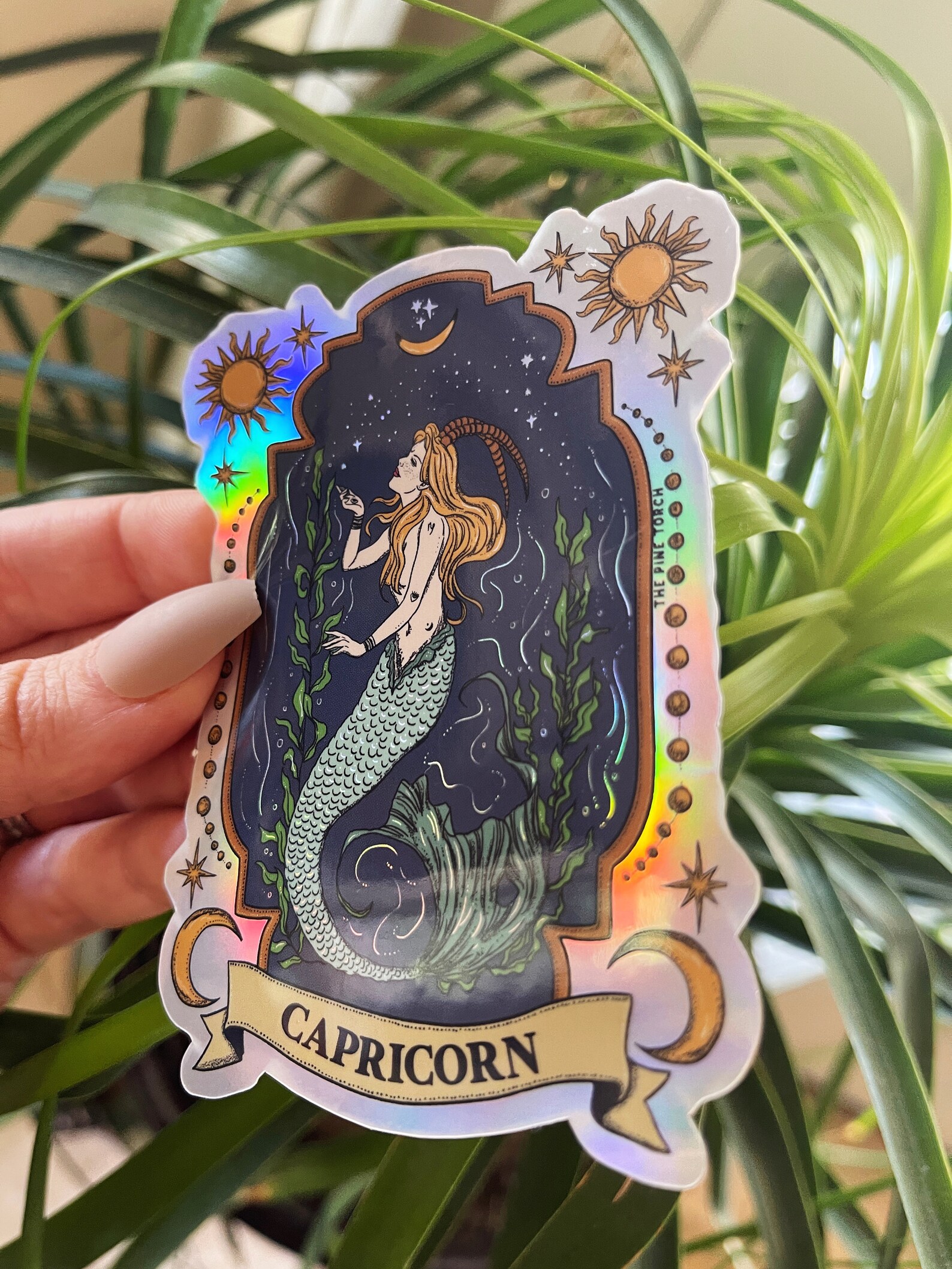 Capricorn Zodiac Holographic Sticker Capricorn Zodiac - Etsy