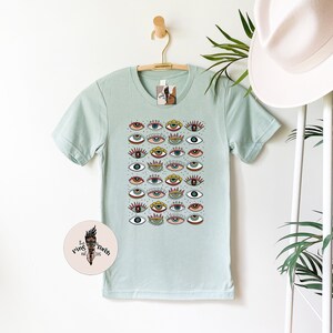 Evil Eye Pattern Shirt, Evil Eye Retro Shirt, Third Eye Pattern Shirt ...