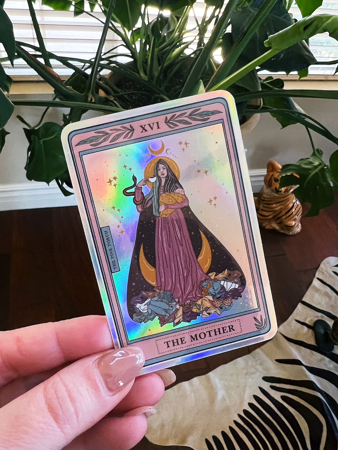The Mother Tarot Card Holographic Sticker Mom Life Tarot - Etsy