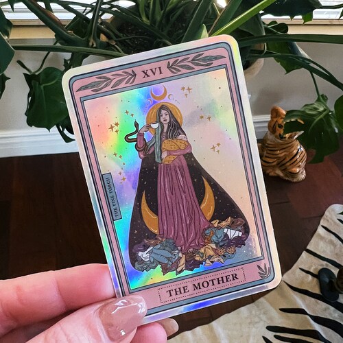 The Mother Tarot Card Holographic Sticker Mom Life Tarot - Etsy