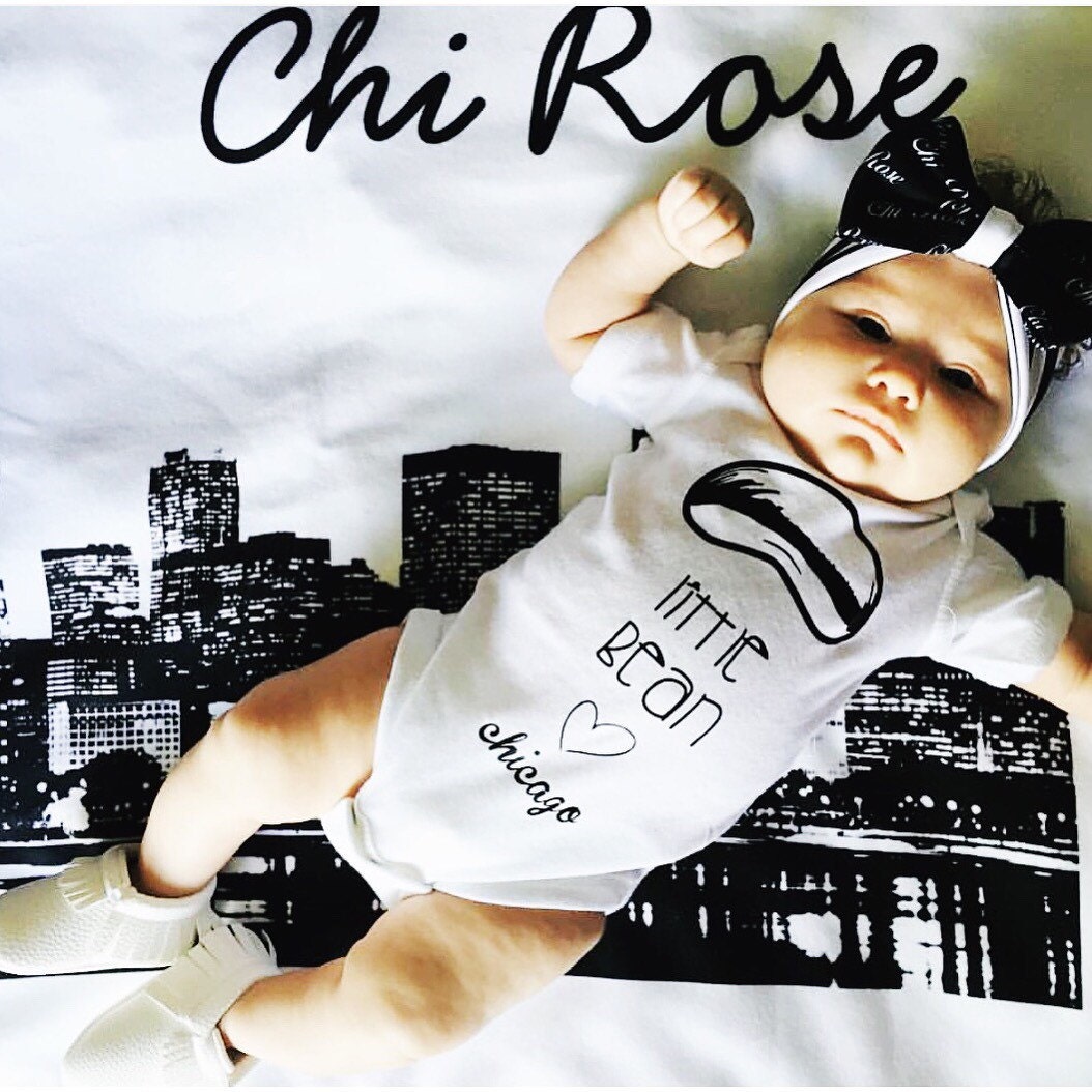 Chicago Baby Bodysuit Chicago Bean Bodysuit Chicago Baby - Etsy