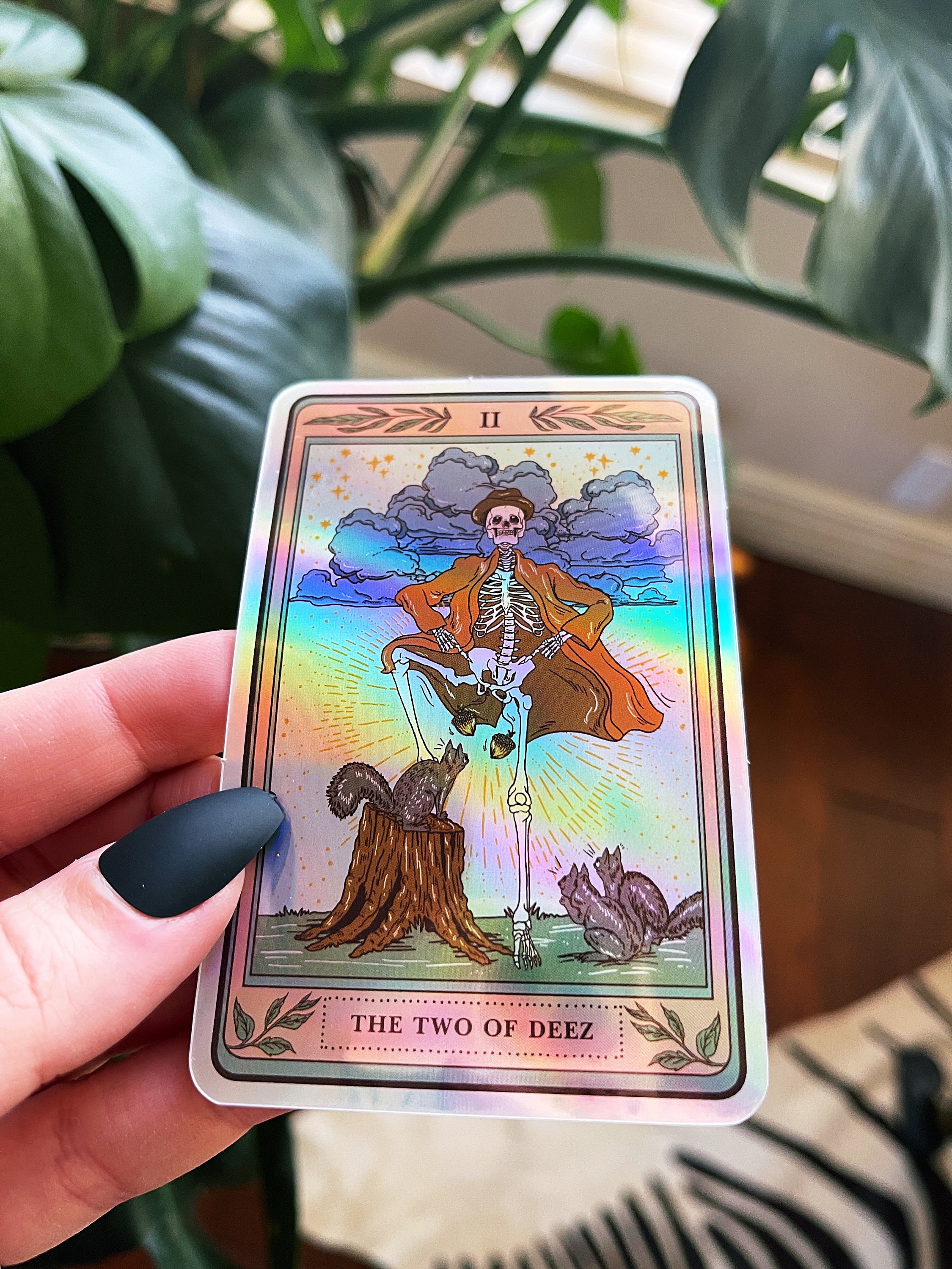 The Two of Deez Tarot Card Holographic Sticker Deez Nuts - Etsy