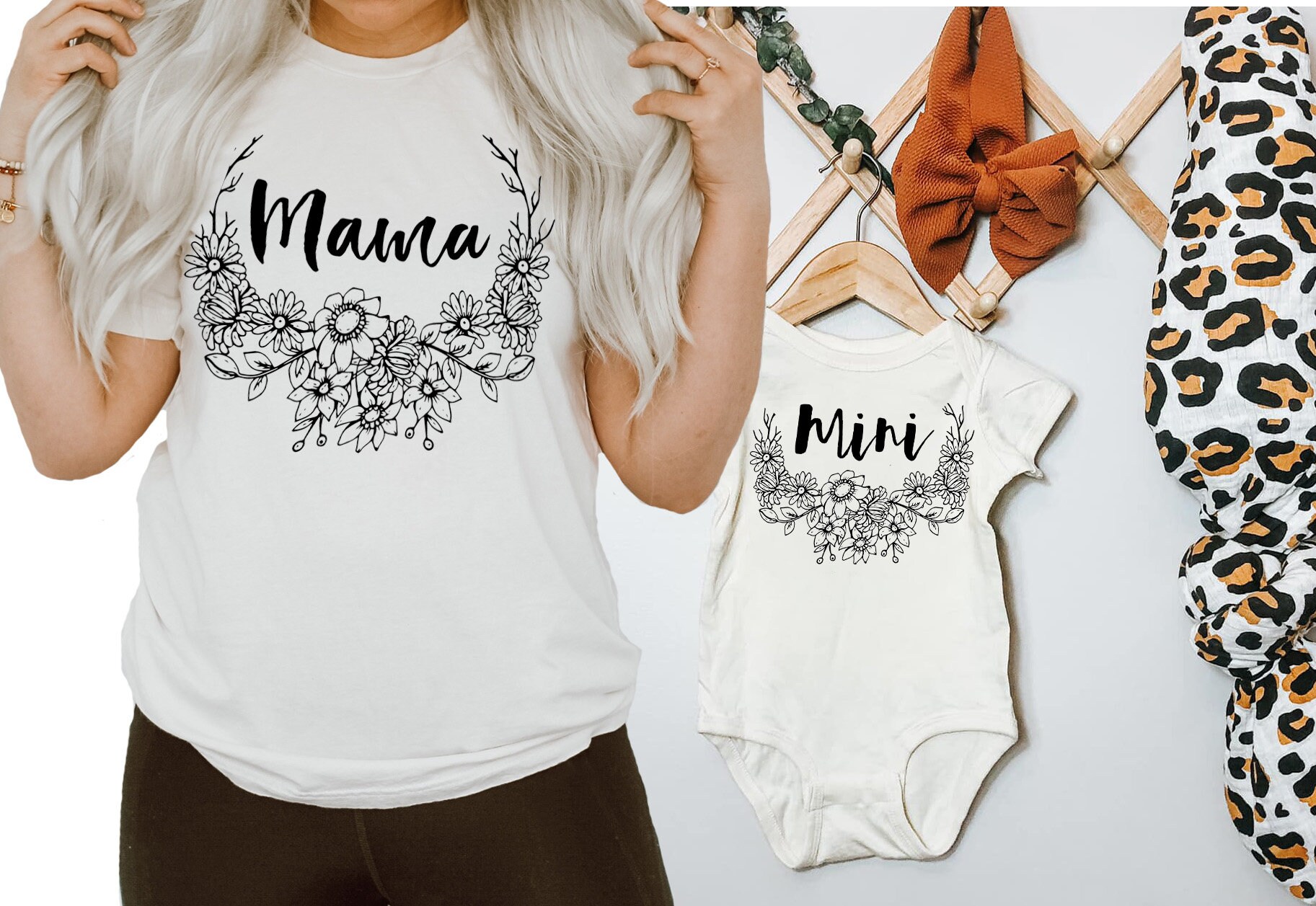 Mama and Mini Mommy and Me Set Baby Maternity Set Rainbow | Etsy