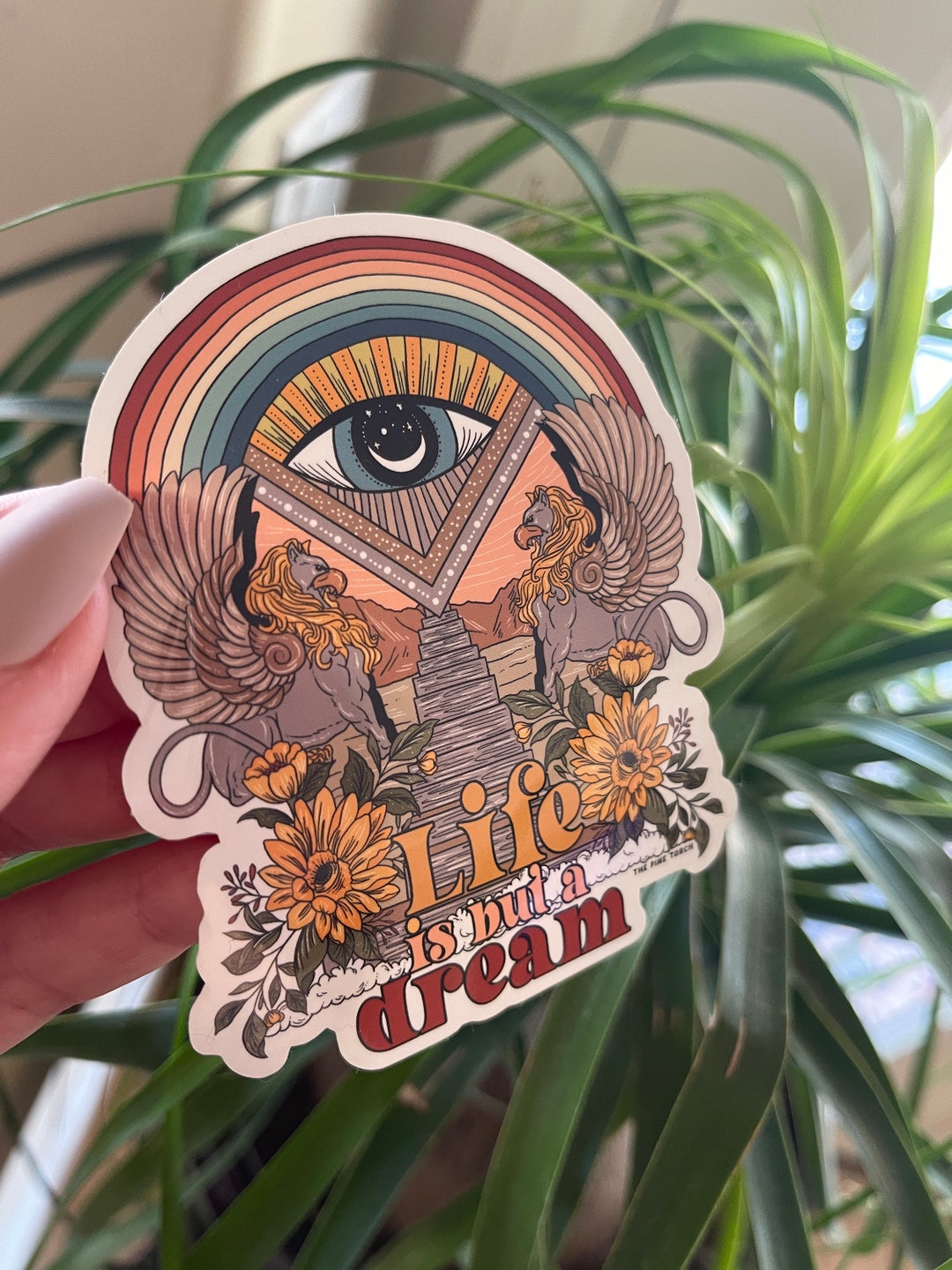 Griffin Rainbow Dream Vinyl Waterproof Sticker, Life is but a Dream ...