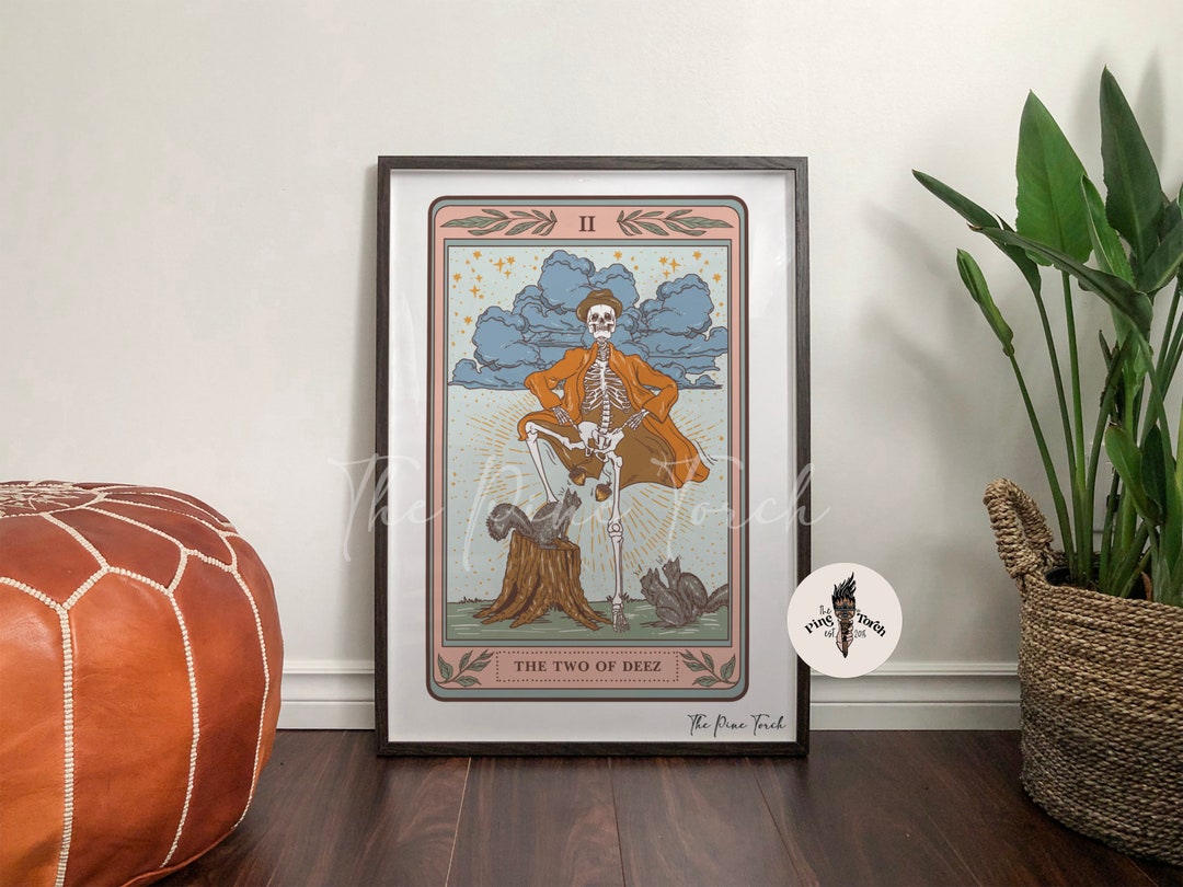 The Two of Deez Tarot Framed Print, the 2 of Deez Tarot Card Poster ...