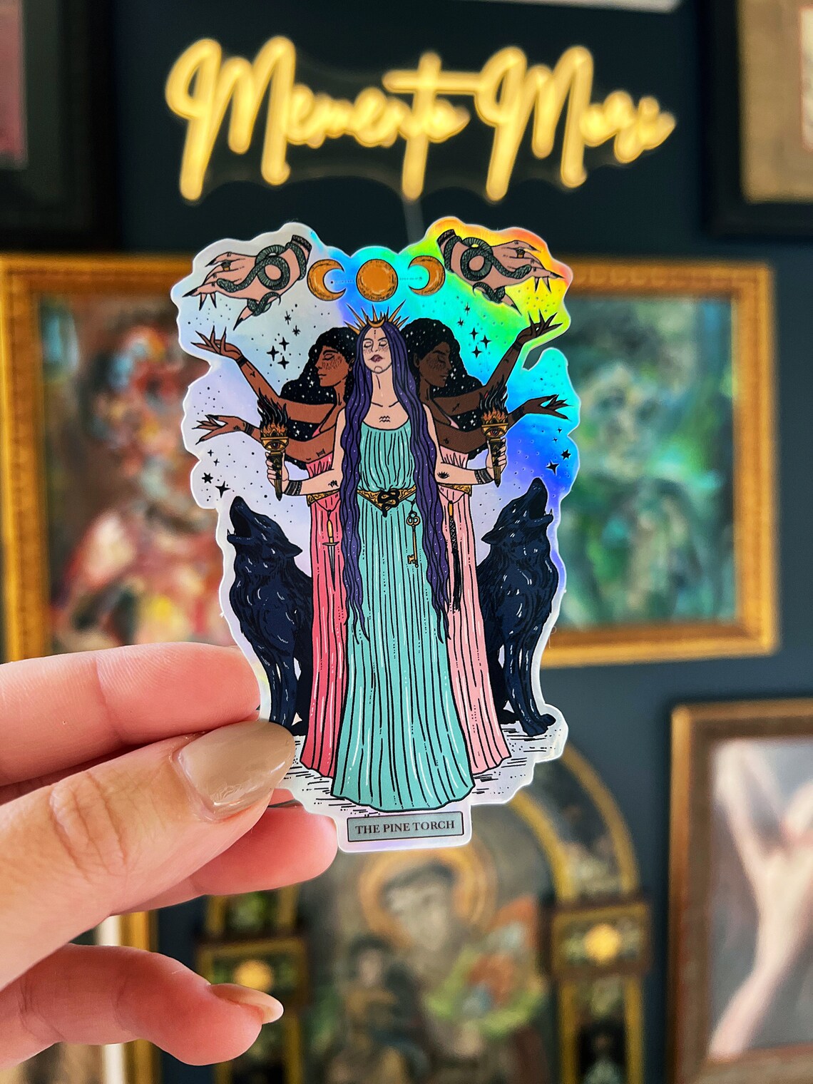Hecate Triple Goddess Holographic Sticker Witchy Triple - Etsy